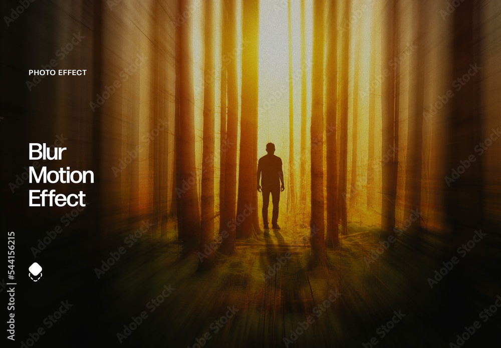 Blur Motion Photo Effect Mockup Stock Template | Adobe Stock