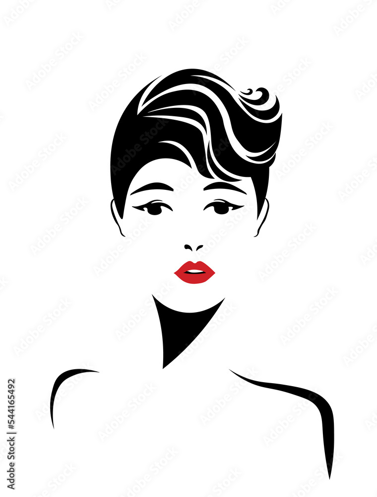 Beautiful Sexy Face With Pixie Haircut Beautiful Woman With Short Hair
