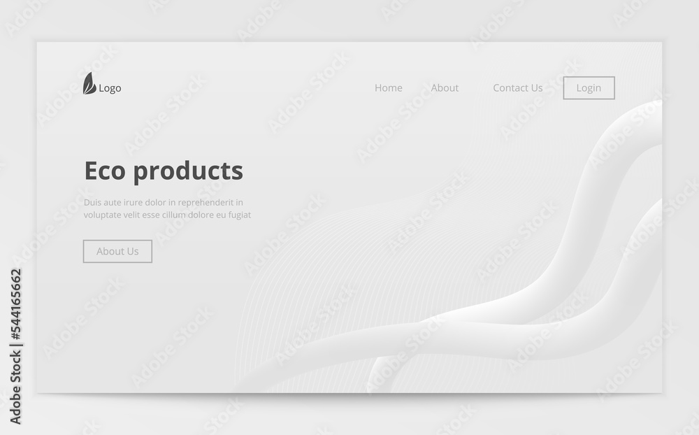 Landing site page template. Header for website. Liquid flow glow, lava ...