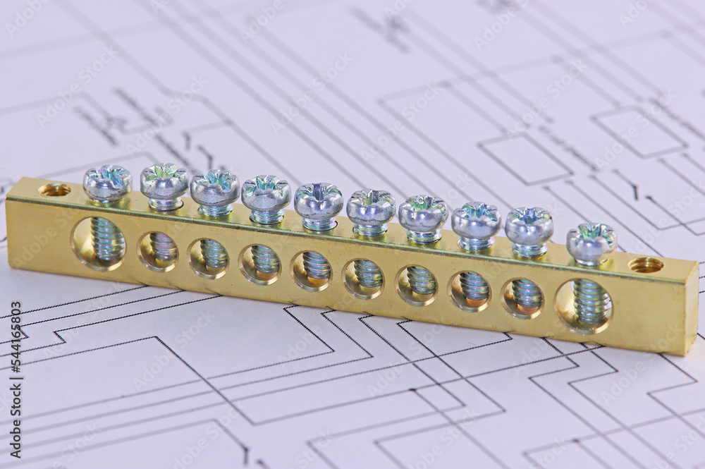 Connectors for connecting a cable in the electrical diagram close-up ...