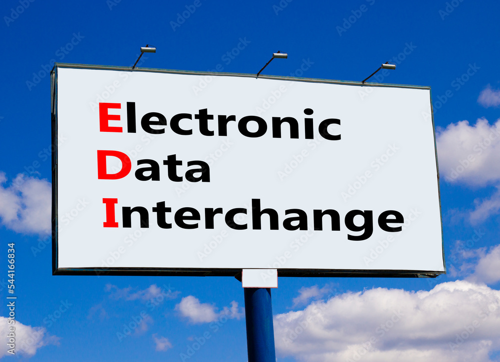 EDI electronic data interchange symbol. Concept words EDI electronic ...