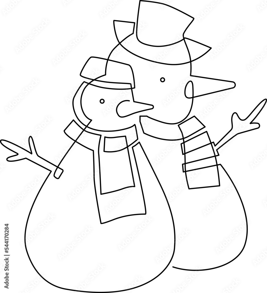 Snowman in a hat. Christmas decoration. Family entertainment for ...