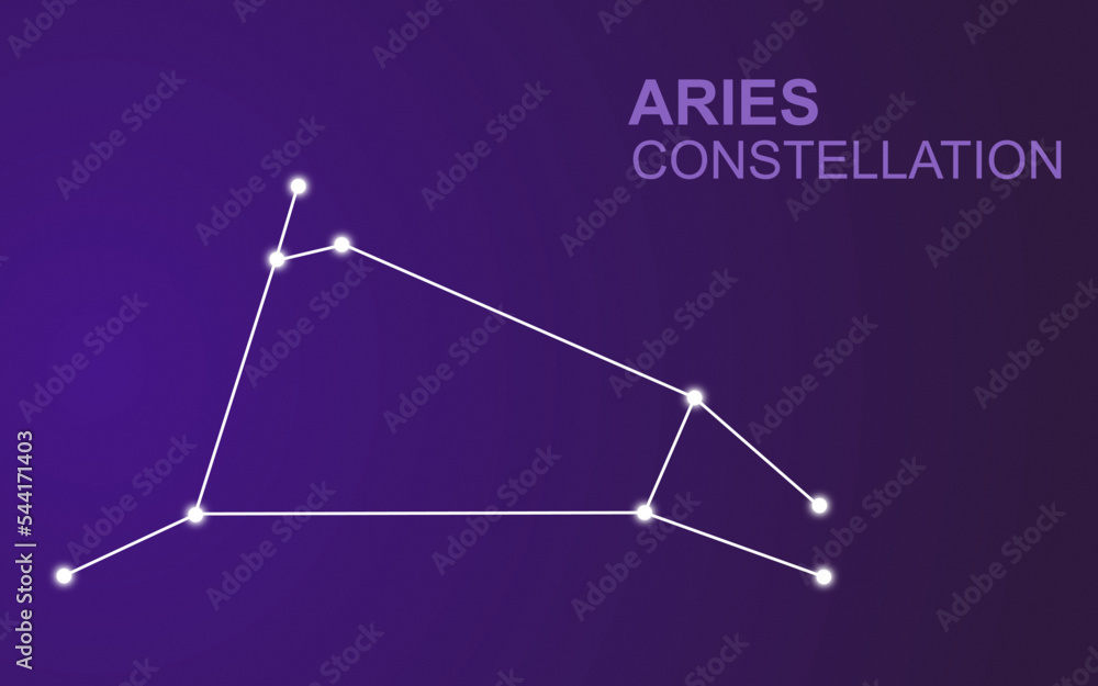aries constellation star gazing in dark night sky space and astronomy ...