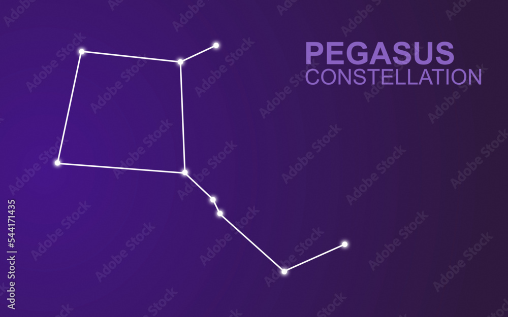 pegasus constellation star gazing in dark night sky space and astronomy ...