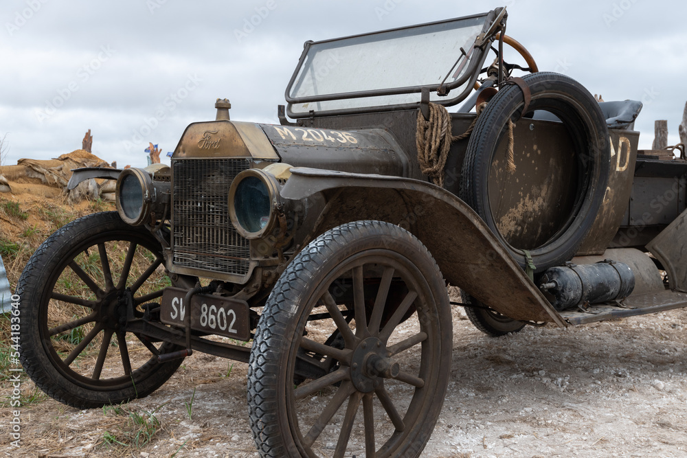 A 1916 Ford Model T formerly used by the war department in the first ...