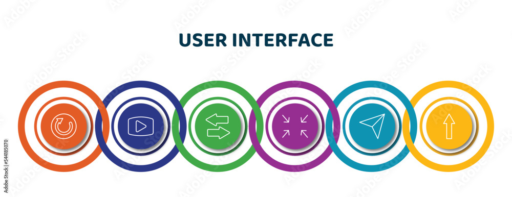 editable thin line icons with infographic template. infographic for user interface concept ...