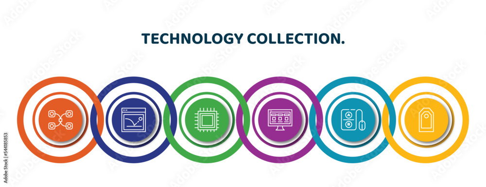 editable thin line icons with infographic template. infographic for ...