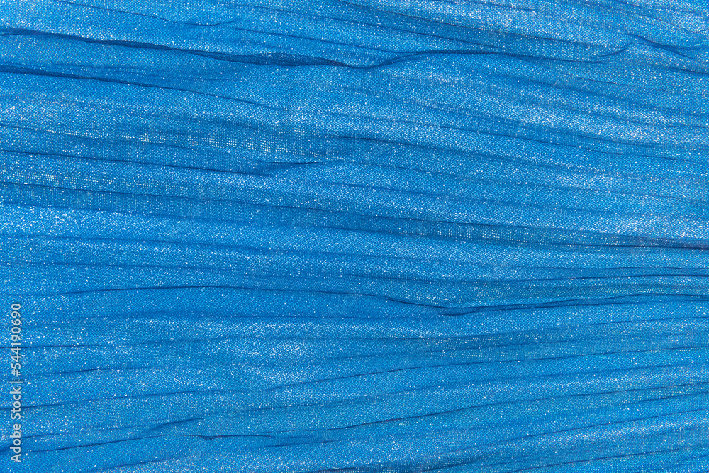 Velvet shiny silk fabric blue texture background material cloth soft ...