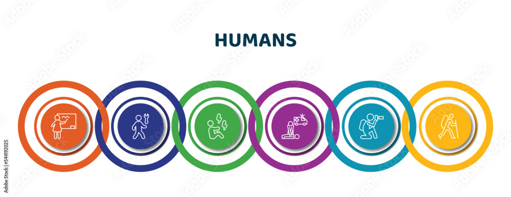 Vetor de editable thin line icons with infographic template ...