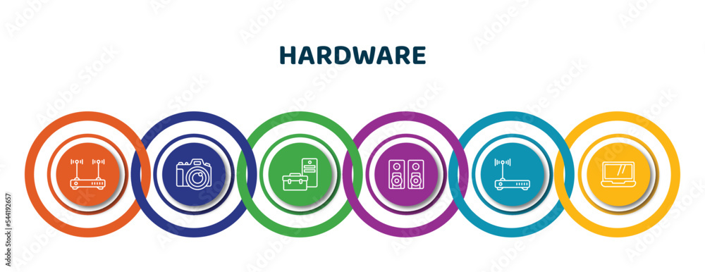 editable thin line icons with infographic template. infographic for ...