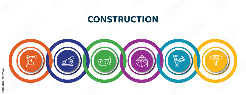 editable thin line icons with infographic template. infographic for ...