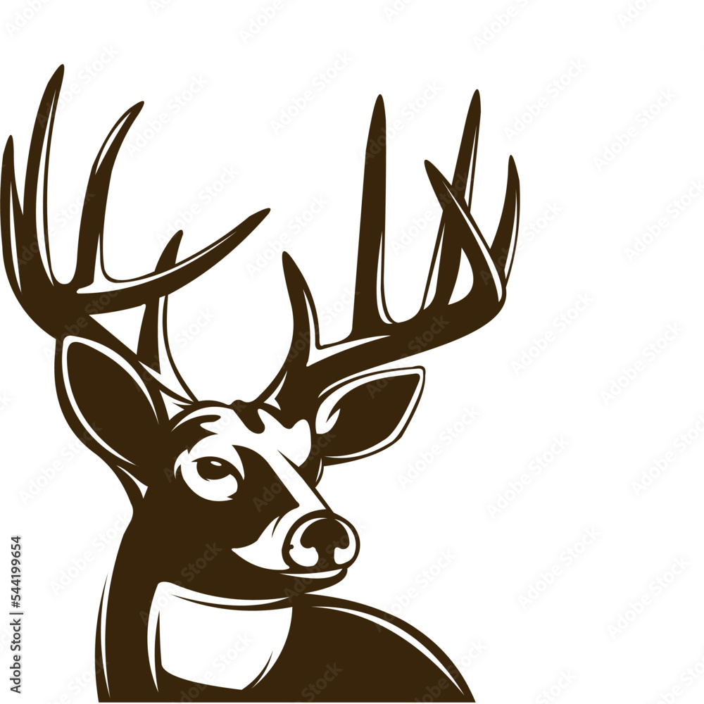 Buck Deer Logo Vector. Unique and fresh buck deer illustration. Great ...