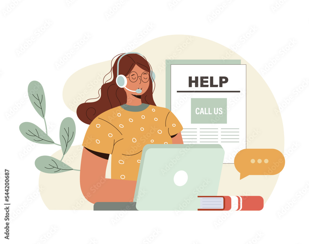 Technical support concept. Idea of customer service. Consultant support ...