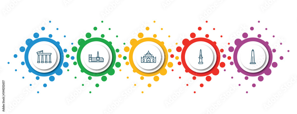 editable thin line icons with infographic template. infographic for ...