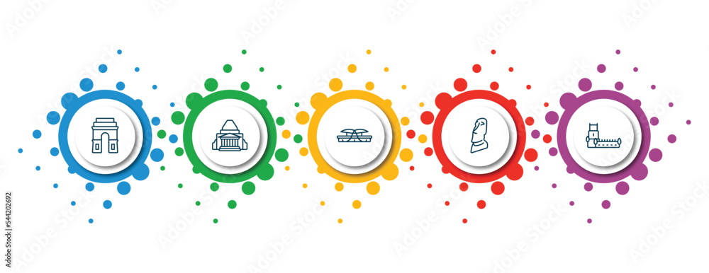 editable thin line icons with infographic template. infographic for ...