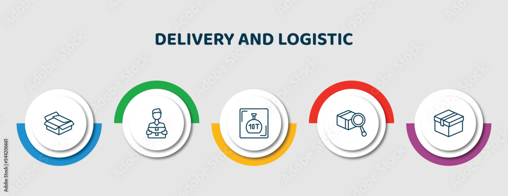 editable thin line icons with infographic template. infographic for ...