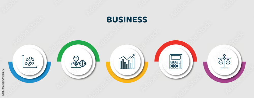 editable thin line icons with infographic template. infographic for ...