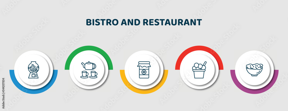 editable thin line icons with infographic template. infographic for ...