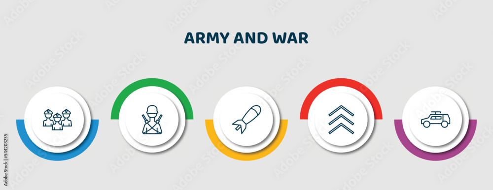 Vetor de editable thin line icons with infographic template ...