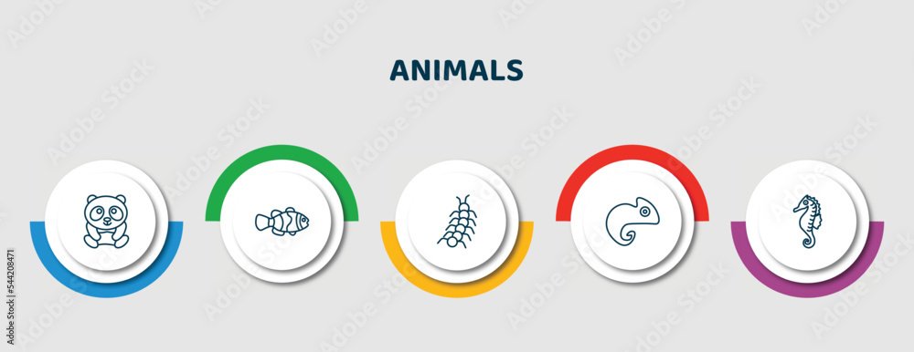 editable thin line icons with infographic template. infographic for ...