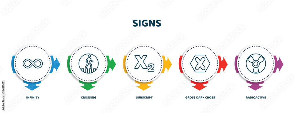 editable thin line icons with infographic template. infographic for ...