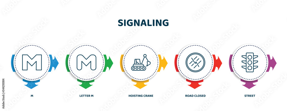 editable thin line icons with infographic template. infographic for ...