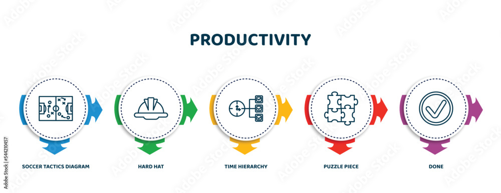 editable thin line icons with infographic template. infographic for ...