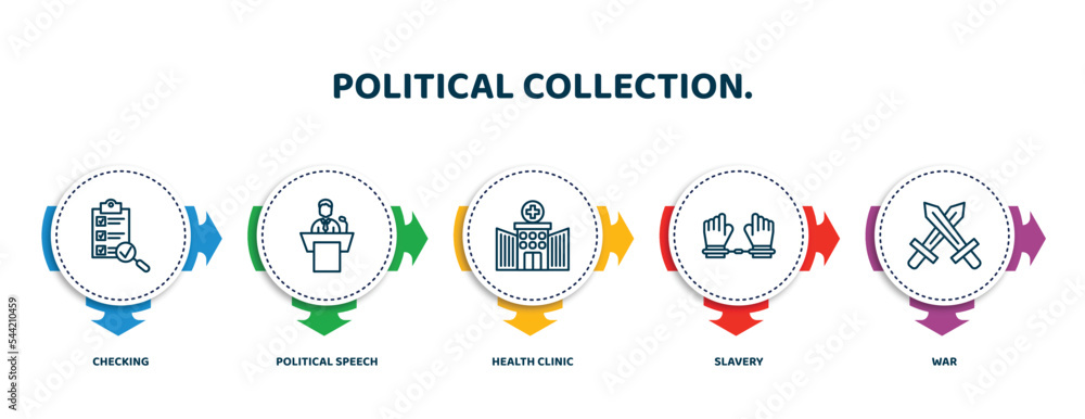 editable thin line icons with infographic template. infographic for ...