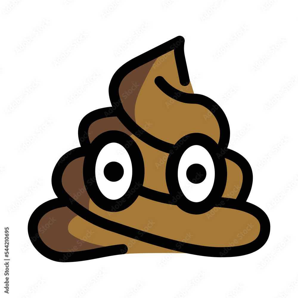 Pile of Poo flat vector icon. A swirl of brown poop sign design. Stock ...