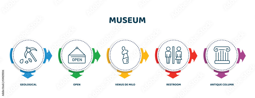 editable thin line icons with infographic template. infographic for ...