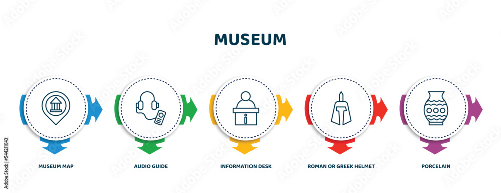 editable thin line icons with infographic template. infographic for ...