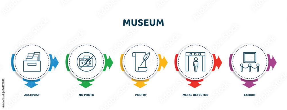 editable thin line icons with infographic template. infographic for ...