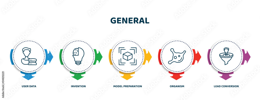 editable thin line icons with infographic template. infographic for ...
