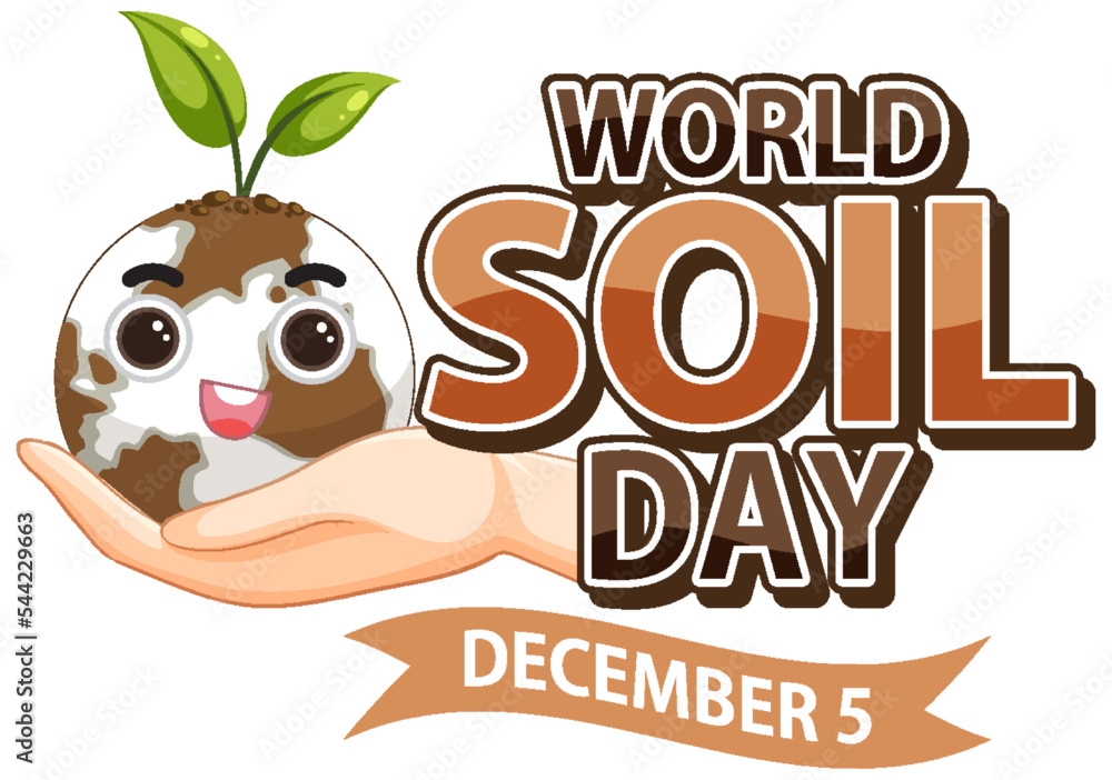 World soil day text for banner or poster design Stock Vector | Adobe Stock