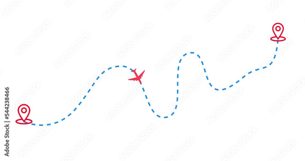 travel flying route destination. tourism and travel concept. Travel on ...