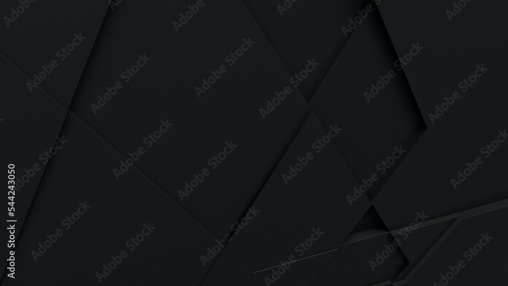Black, Tech Background with a Geometric 3D Structure. Dark, Minimal ...