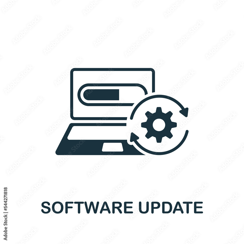 Software Update icon. Monochrome simple Cyber Security icon for ...