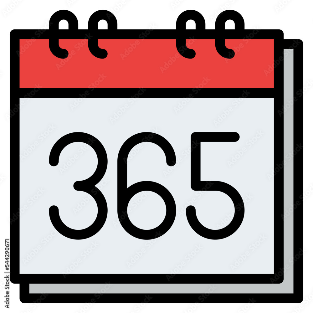 365 days calendar date time icon Stock Vector | Adobe Stock