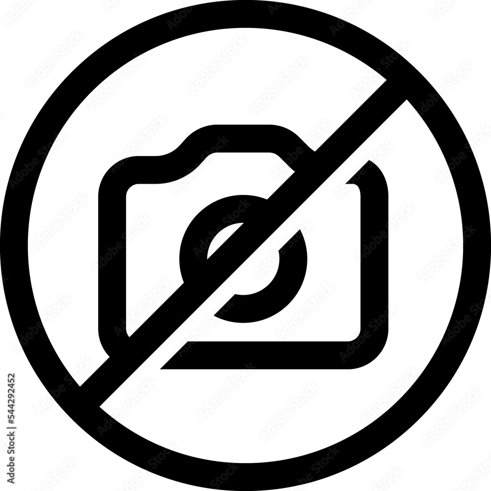 Crossed Camera Symbol. No Photo Sign Stock イラスト | Adobe Stock