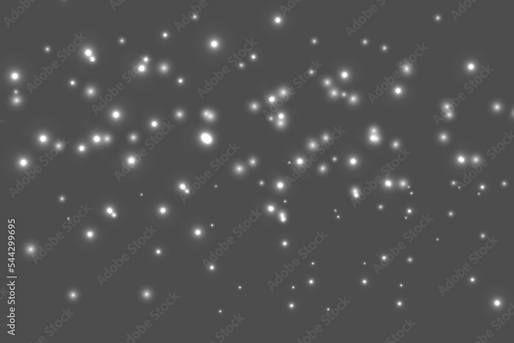 Vector sparkles on a transparent background. Christmas abstract pattern ...