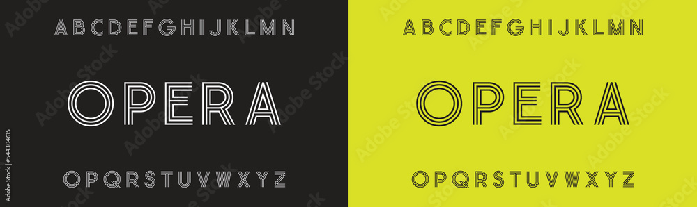 OPERA multi line modern techno sci-fi display typo font. Creative and ...