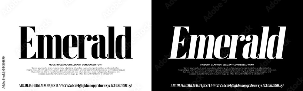 Modern Elegant Glamour Font Uppercase Lowercase Number and Symbol ...