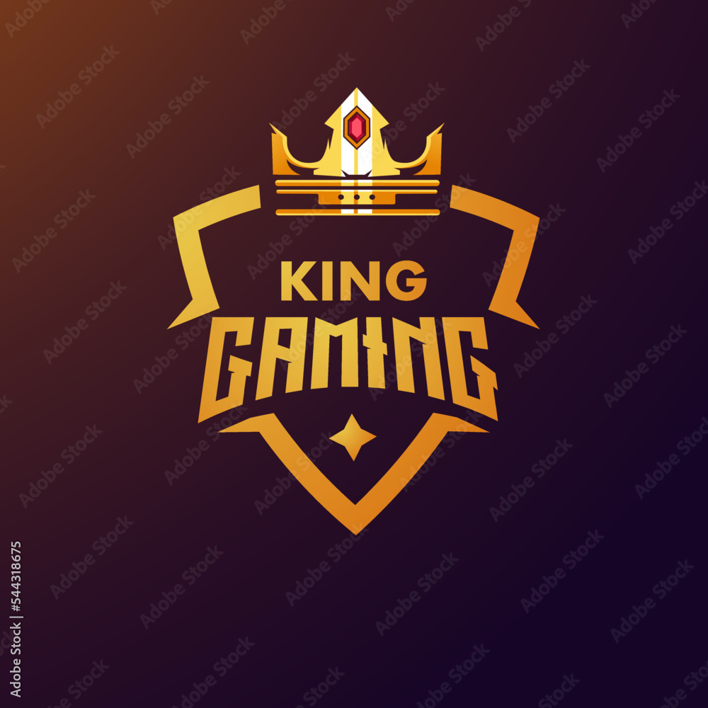 King logo design with modern illustration concept style for badge ...