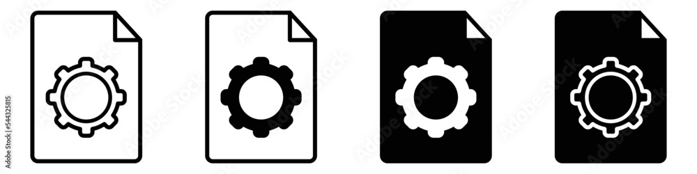 Setup icon vector set. Settings illustration sign collection. Menu ...