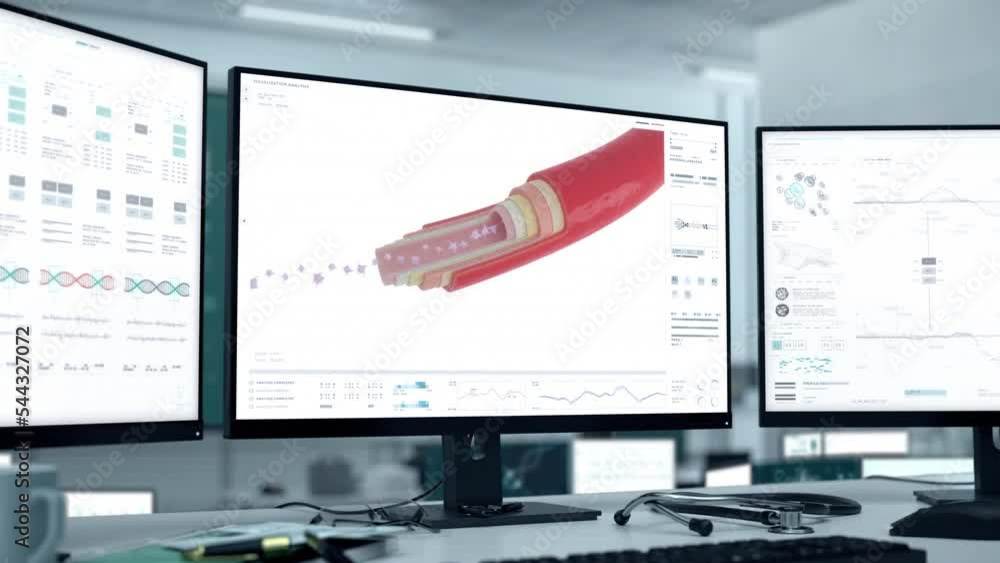 Microscopic Vein Scan By High Tech Laboratory Program For X-Ray ...