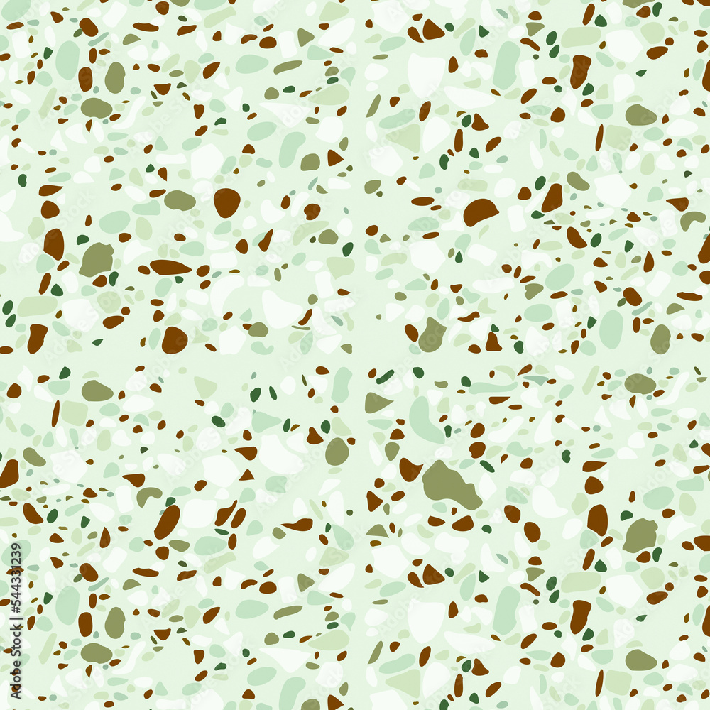 Green granite terrazzo flooring seamless texture. Realistic vector ...