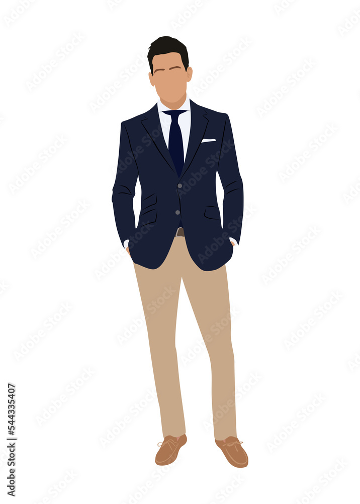 Elegant businessman wearing formal or smart casual outfit. Handsome ...