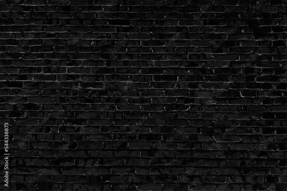 Black brick wall texture, background Vintage floor wallpaper. Black ...