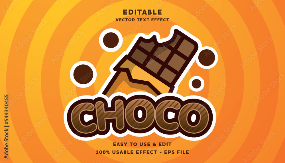 choco editable logotype with modern and simple style, usable for logo ...