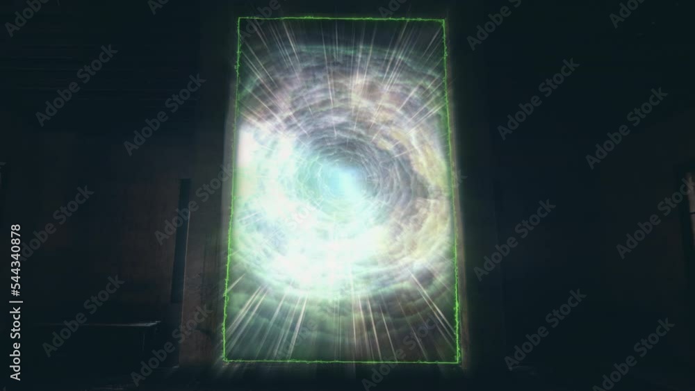 Dimensional Portal Vortex House Interior Surreal Scene Zoom In. Portal ...